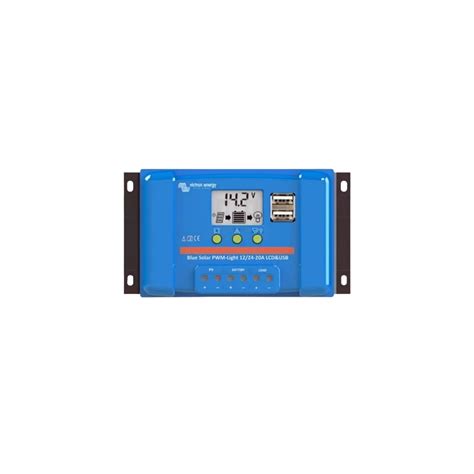 CONTROLEUR DE CHARGE VICTRON ENERGY BLUESOLAR PWM LCD USB 12 24V 20A