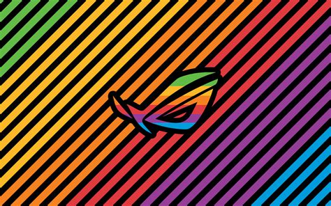 Rainbow Glare ASUS Abstract Colorful Logo Minimalism Digital Art