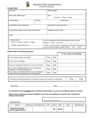 Fillable Online News Umanitoba Fillable COVID 19 Vaccine Consent Form