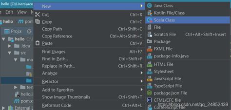 在idea中运行第一个scala程序 添加scala框架 add framework support scala ok csdn博客