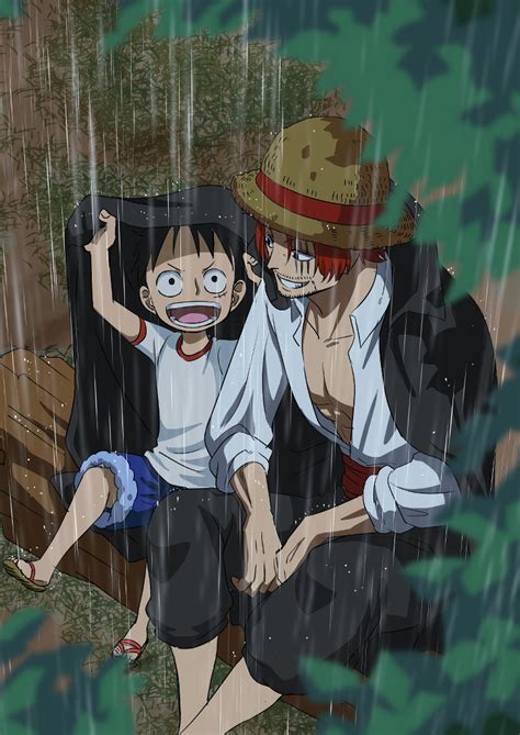 Monkey D Luffy And Shanks One Piece Drawn By Musasabiop Danbooru