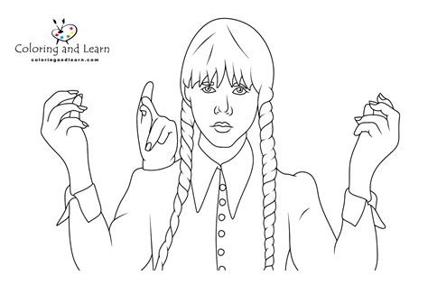 Wednesday Addams Coloring Pages FREE 2024 Coloring And Learn