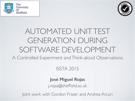 [ppt] automated unit test generation during software development a powerpoint presentation