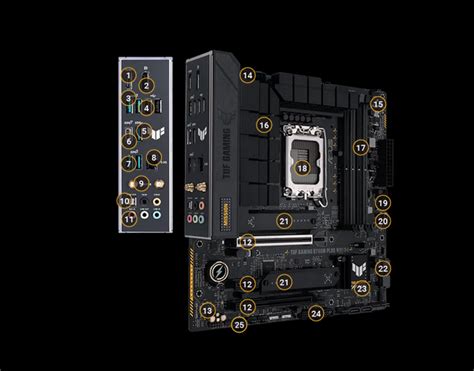 ASUS TUF GAMING B760M PLUS WIFI D4 LGA 1700 Micro ATX Motherboard TUF