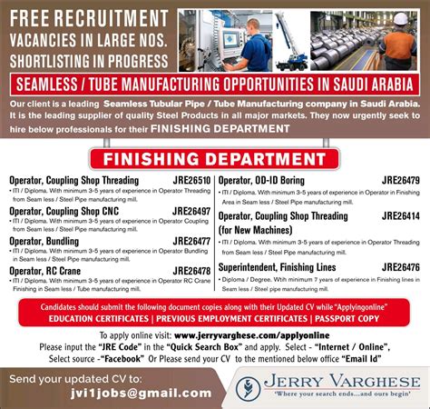 FREE RECRUITMENT FOR SAUDI ARABIA JOBSATGULF 2023