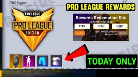 Free Fire Pro League India Tournament Redeem Code Fire Fire New Event