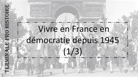 TERMINALE PRO HISTOIRE Vivre en France en démocratie depuis 1945 1 3