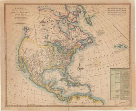 Bowles S New One Sheet Map Of North America Divided Into By