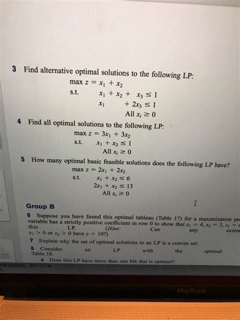 find alternative optimal solutions to the following