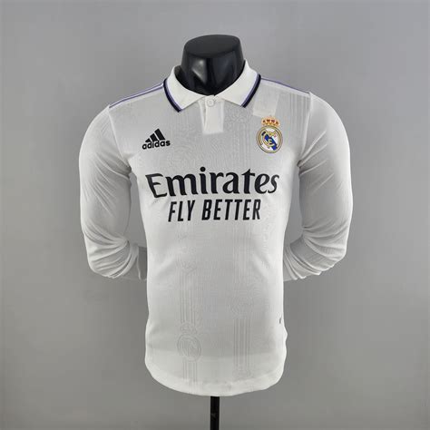 Camisa Real Madrid Home 2022 2023 Manga Longa Jogador