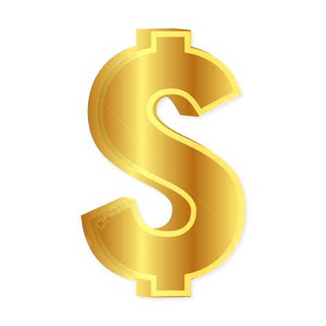 Vector De Diseño De Signo De Dólar De Color Dorado 3d Descarga Gratuita