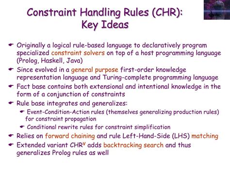 ppt constraint handling rules chr rule based constraint solving and deduction powerpoint