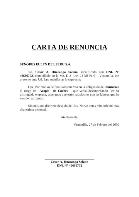 DOC CARTA DE RENUNCIA DOKUMEN TIPS