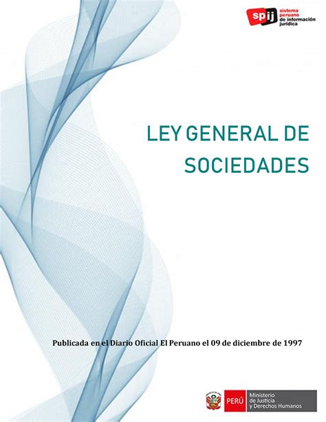 LEY 26887 Sociedades LEY GENERAL DE SOCIEDADES Publicada En El