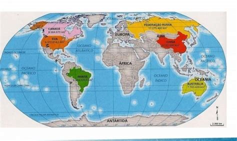 3 No mapa mundi apresentado no texto percebemos os países mais
