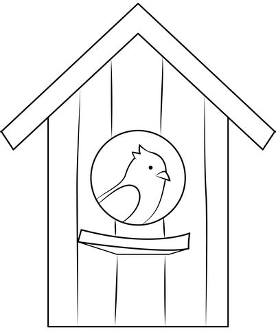 Free Bird Houses Coloring Pages