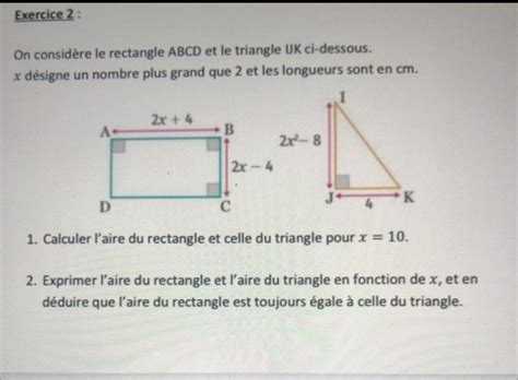 Bonsoir pouvez vous m aidez svpOn considère le rectangle ABCD et le