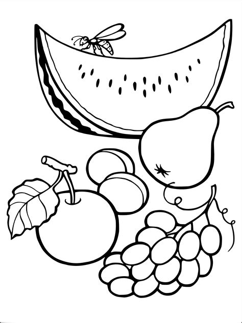 Fiche Coloriage Les Fruits