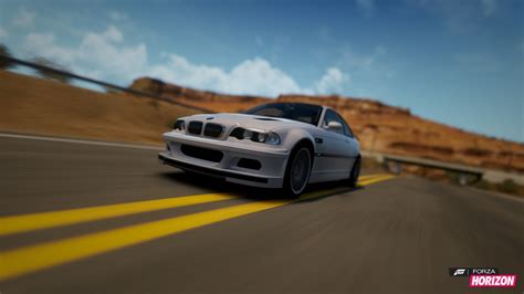 Online Crop White BMW M3 E46 Coupe Forza Horizon Digital Wallpaper