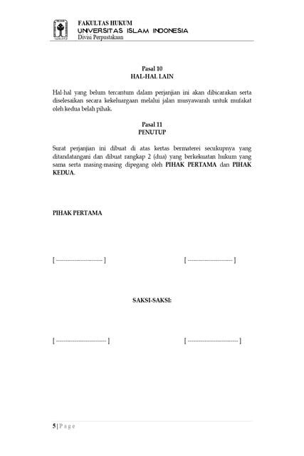 Contoh Surat Kesepakatan Bersama Tentang Tanah Yang Baik Dan Benar