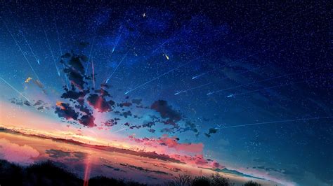 Anime Starry Night Sky Wallpaper