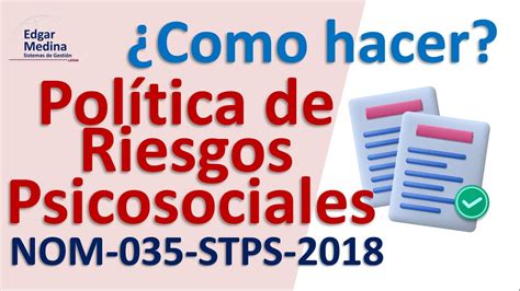 Como Hacer Pol Tica De Prevenci N De Riesgos Psicosociales En El