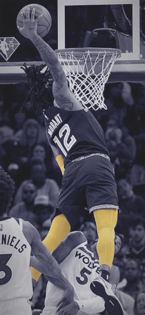 Ja Morant Hurdle Dunk Wallpaper Ja Morant Style Nba Fashion Cool