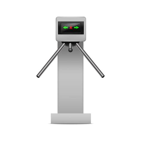 Premium Vector Realistic Detailed 3d Turnstile Entrance Access