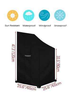 Dokon Funda Para Silla Apilable Tela Oxford Impermeable Transpirable
