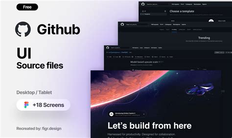 Github UI Free UI Kit Recreated Figma Community