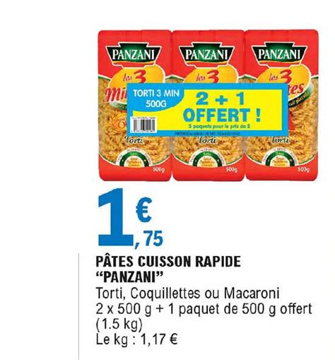 Promo Pâtes Cuisson Rapide panzani chez E Leclerc Express iCatalogue fr