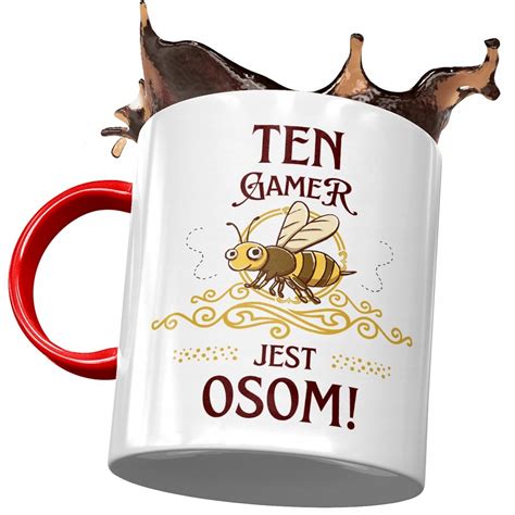 Kubek Czerwony Dla Gamera Ten Gamer Jest Osom z Nadrukiem ze Zdjęciem