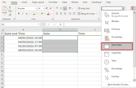 How To Separate Date And Time In Excel 7 Easy Ways Spreadsheet Planet