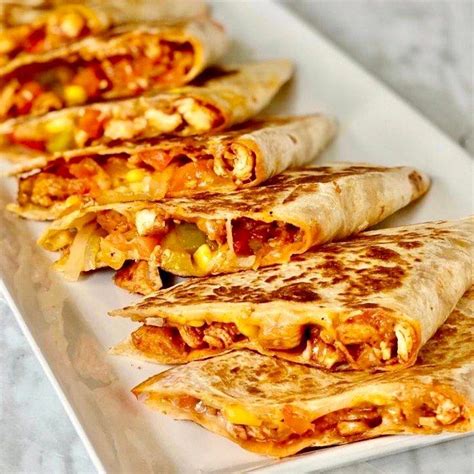 Tortillas au poulet à la mexicaine Style Quesadillas Tortillas au