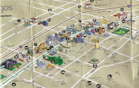Large Detailed Las Vegas Downtown Map Las Vegas Nevada State USA