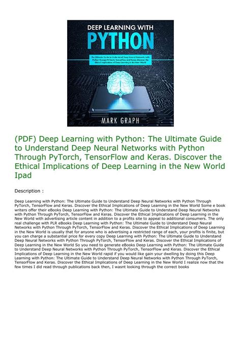 pdf deep learning with python the ultimate guide to understand deep neural networks with