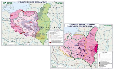 POLSKA PO II WOJNIE ŚWIATOWEJ MAPA SZKOLNA