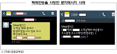 추석 명절 노린 택배사칭 사기문자 주의해야