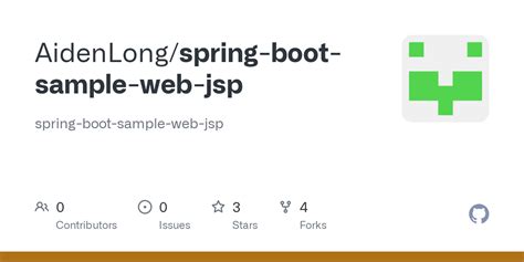 github aidenlong spring boot sample web jsp spring boot sample web jsp