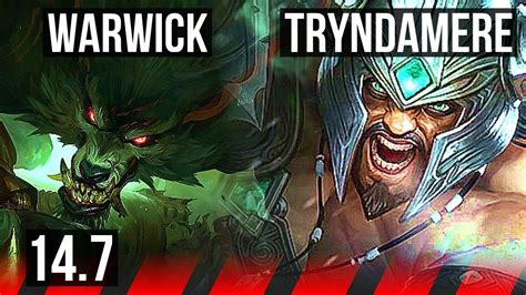 WARWICK Vs TRYNDAMERE TOP Rank 2 Warwick 8 Solo Kills 800 Games