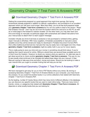 Chapter Test A Geometry Answers Fill Online Printable Fillable