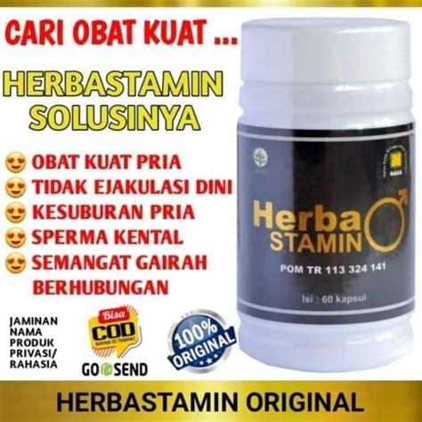Jual HERBASTAMINA OBAT KUAT STAMINA PRIA TAHAN LAMA ASLI HERBAL BPOM