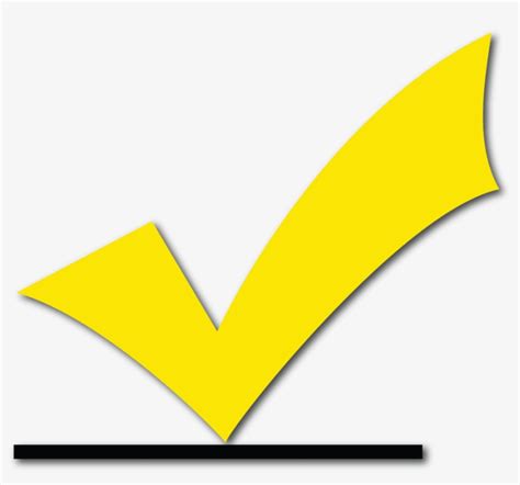 Yellow Check Mark Transparent Background