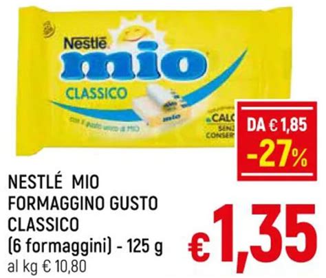 NESTLÉ MIO FORMAGGINO GUSTO CLASSICO 125 g offerta di A O