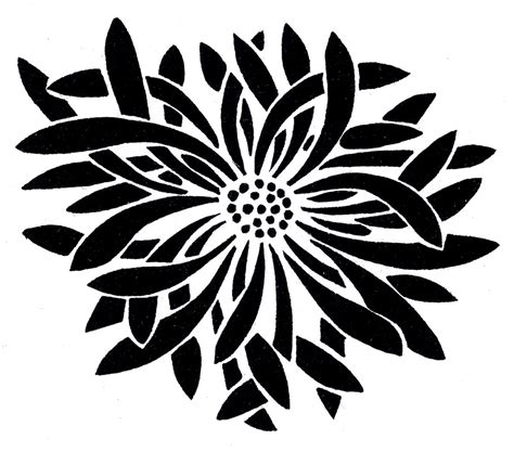 Graphic Flower Design Black And White Clipart Best