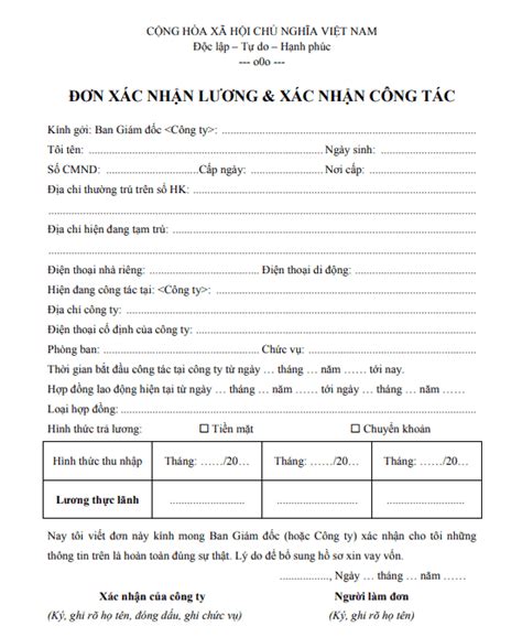 3 mẫu xác nhận lương mới nhất năm và cách điền chi tiết