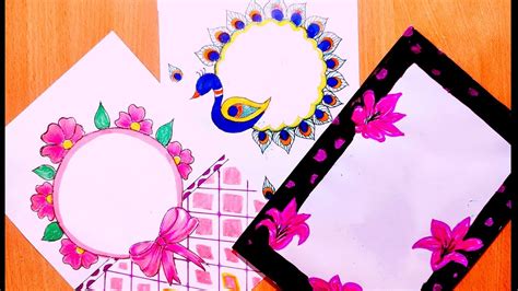 3 New Border Designs Project Work Designs Assignment Front Page