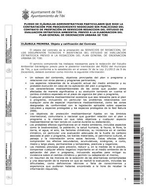 Completable En línea tibi Pliego de Cl usulas Administrativas