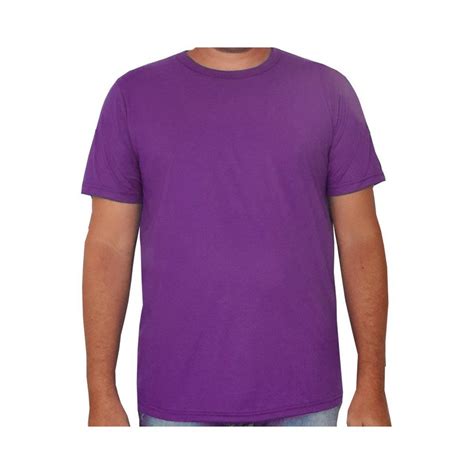 Camiseta Básica Roxa Lisa 100 Poliéster Masculina