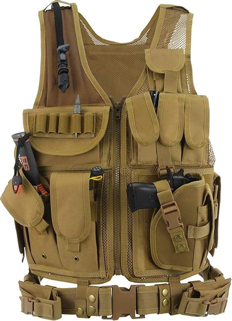 Gonex Chaleco Táctico de Hombre Militar MOLLE Chaqueta Antibalas de
